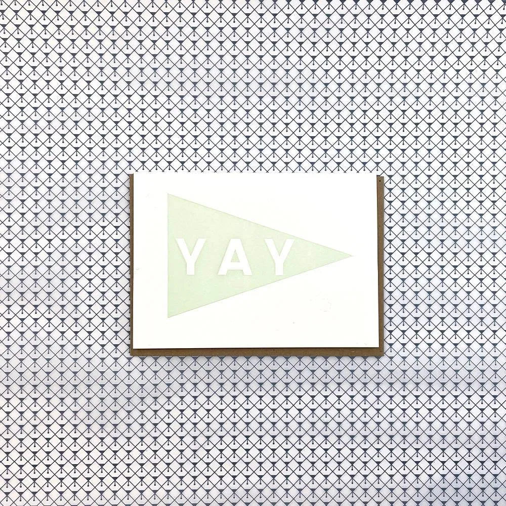 Iron Curtain Press Yay Pennant Card