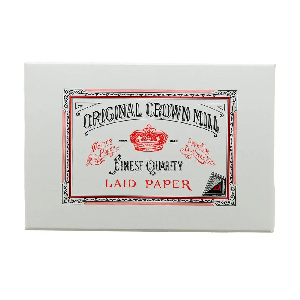 Original Crown Mill Classic Laid Note Card Presentation Box 4x6”
